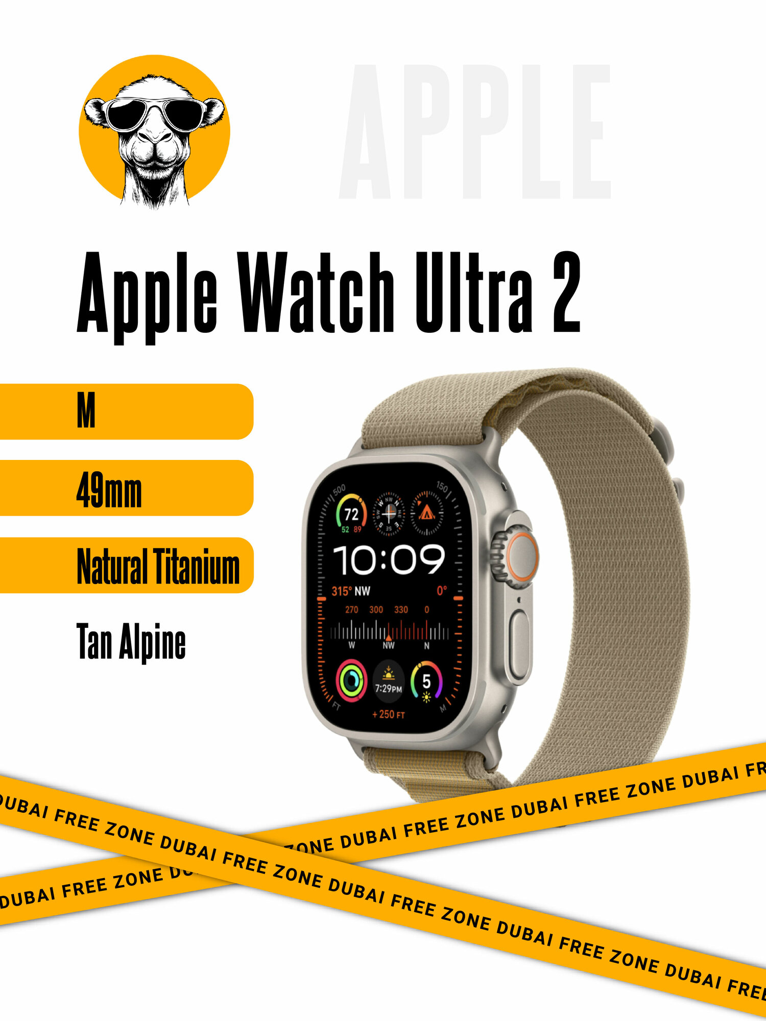 Смарт-часы Apple Watch Ultra 2 2024 49mm Natural Tan Alpine Loop - M