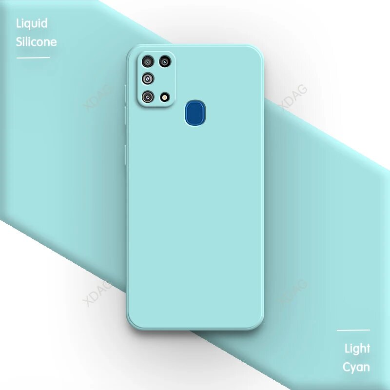 Простой оригинальный чехол для телефона Samsung Galaxy M31 6,4 дюйма SM-M315F SM-M315F/DS Light Cyan