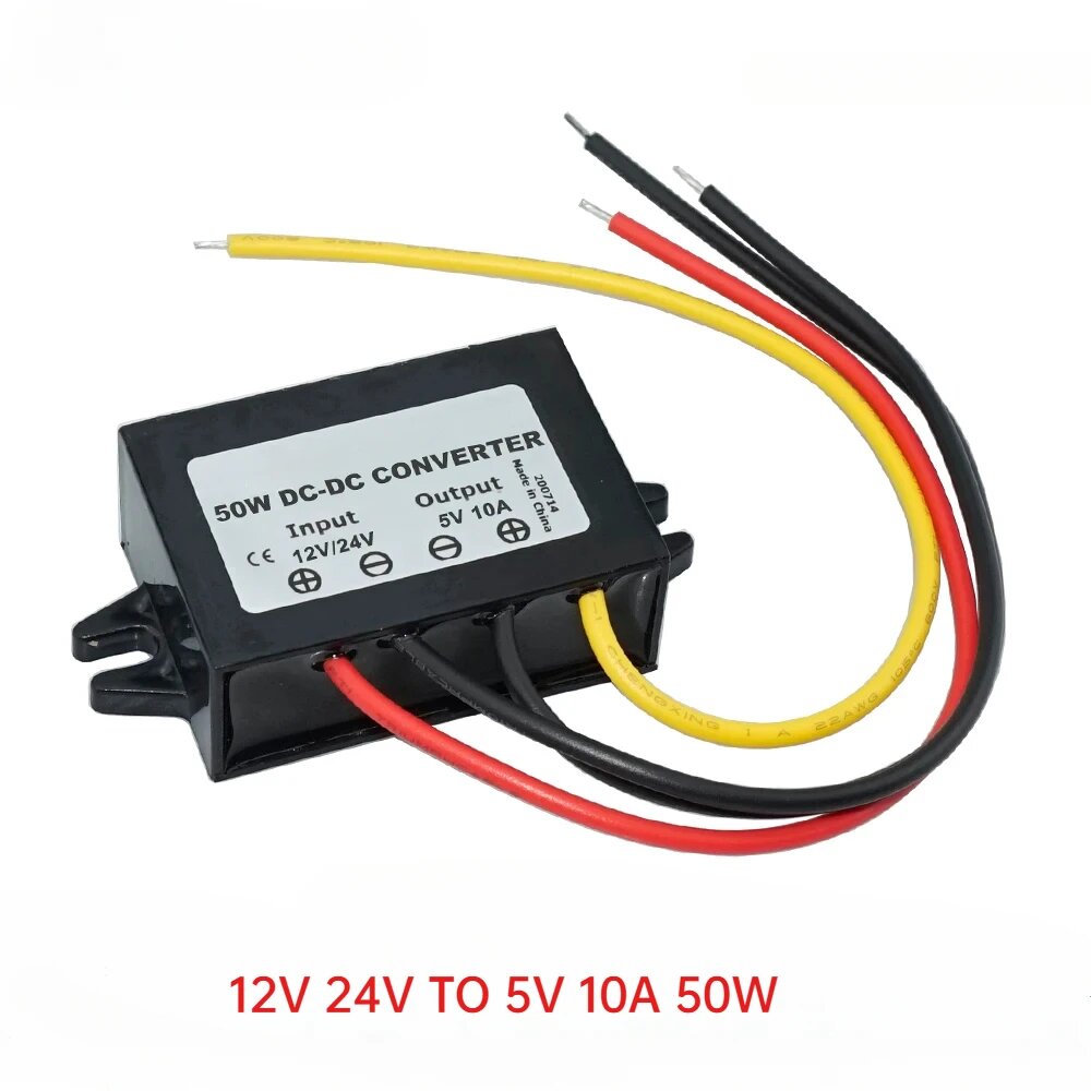 WAOHEI Понижающий Преобразователь 12-36В 5В 12V-24V to 5V 10A50W