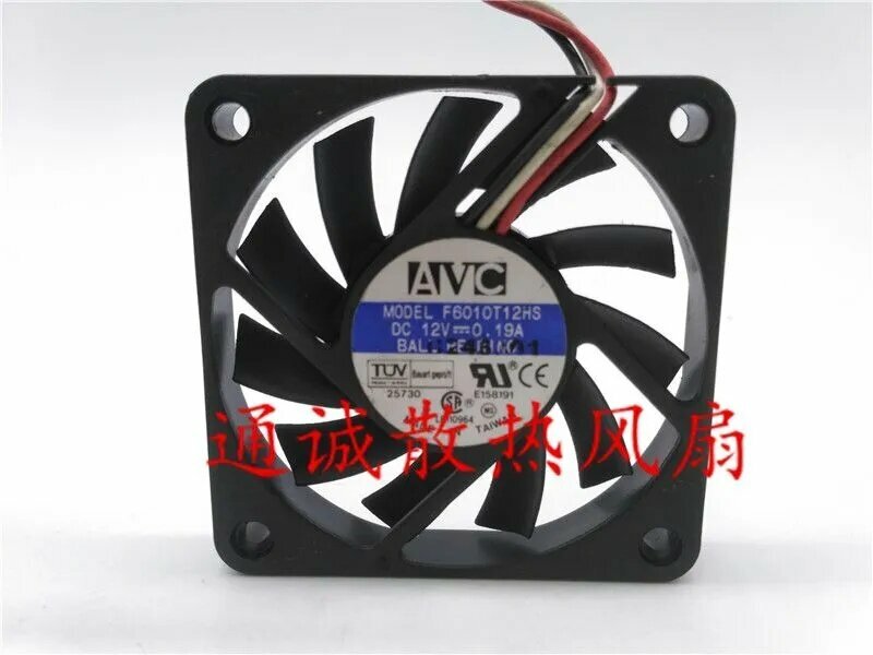 F6010T12HS AVC 12V 0.19A 6010 6 см тонкий вентилятор шасси компьютера