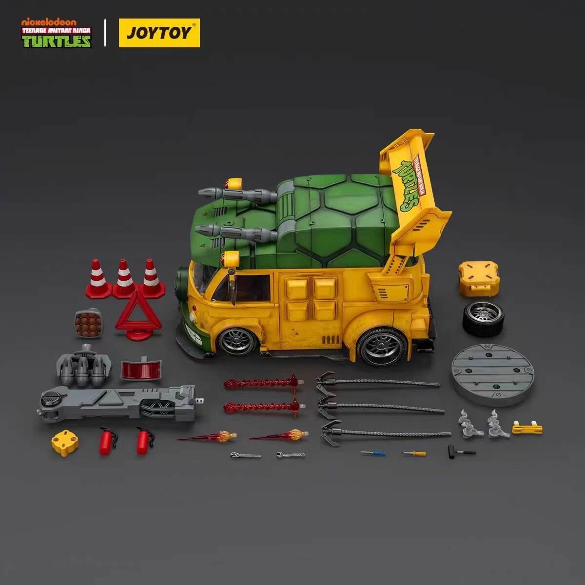 Игрушечный фургон "Черепаший фургон" JOYTOY, для Warhammer, ПВХ, статичная, желтый — фото 1