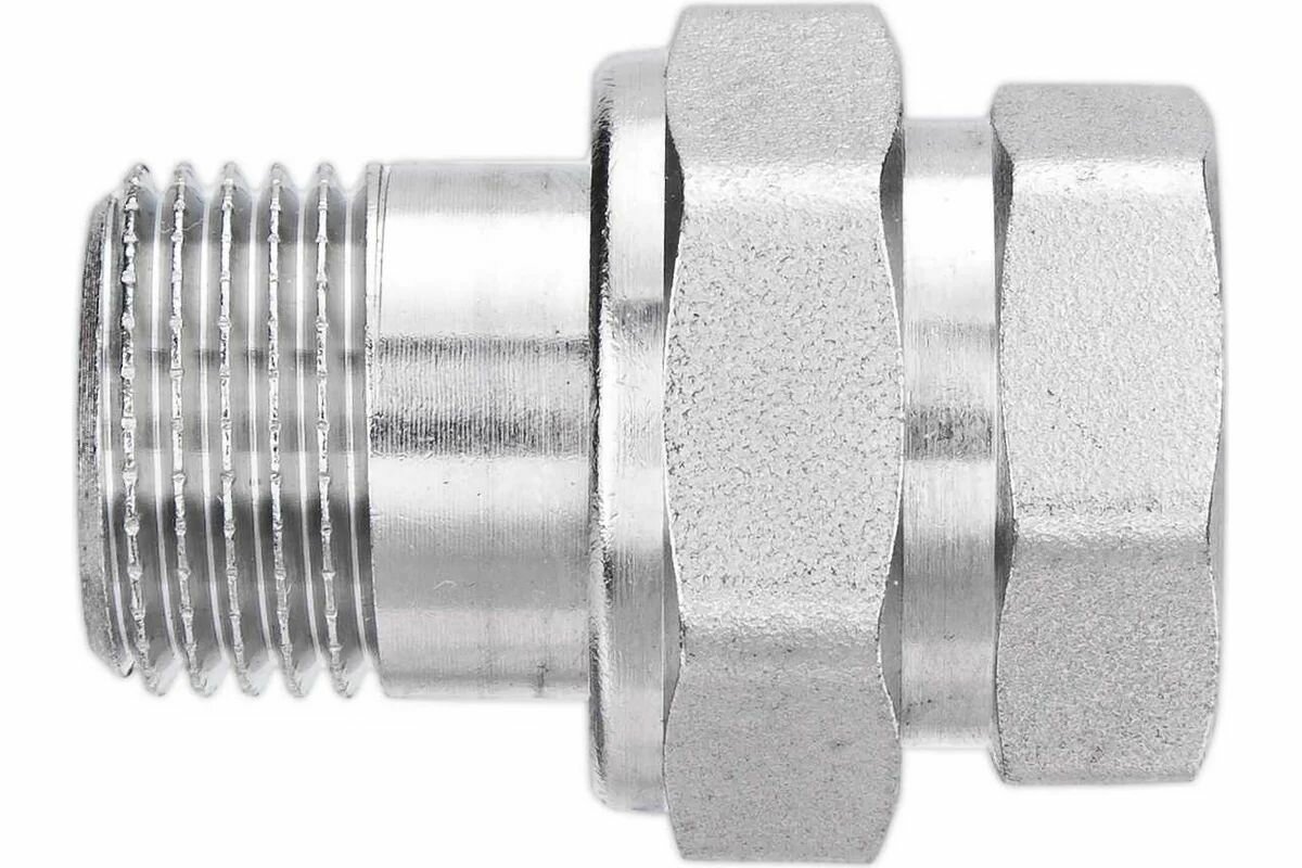 Американка никель 1"1/4 прямая г/ш никелированная Aquadeel