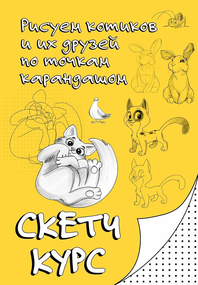 Руководство по рисованию АСТ Рисуем котиков и их друзей по точкам карандашом, Мастеров М. 2025 г.