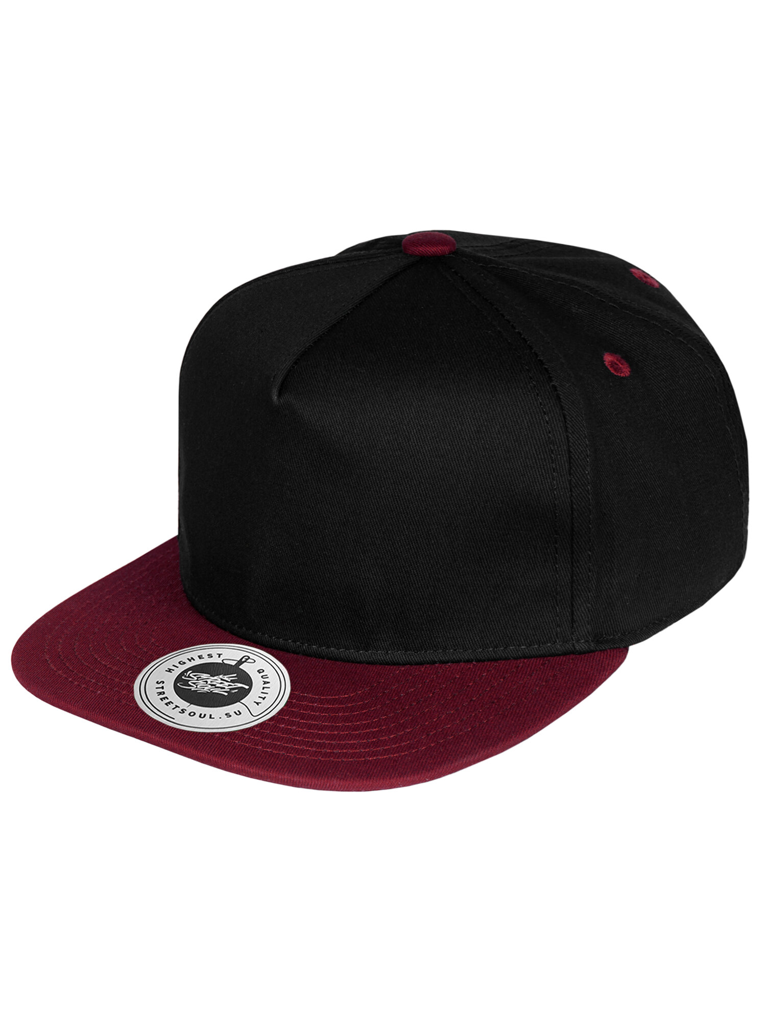 Бейсболка Бейсболка 003-5-2 Пятипанельная двухцветная хлопковая для мужчин