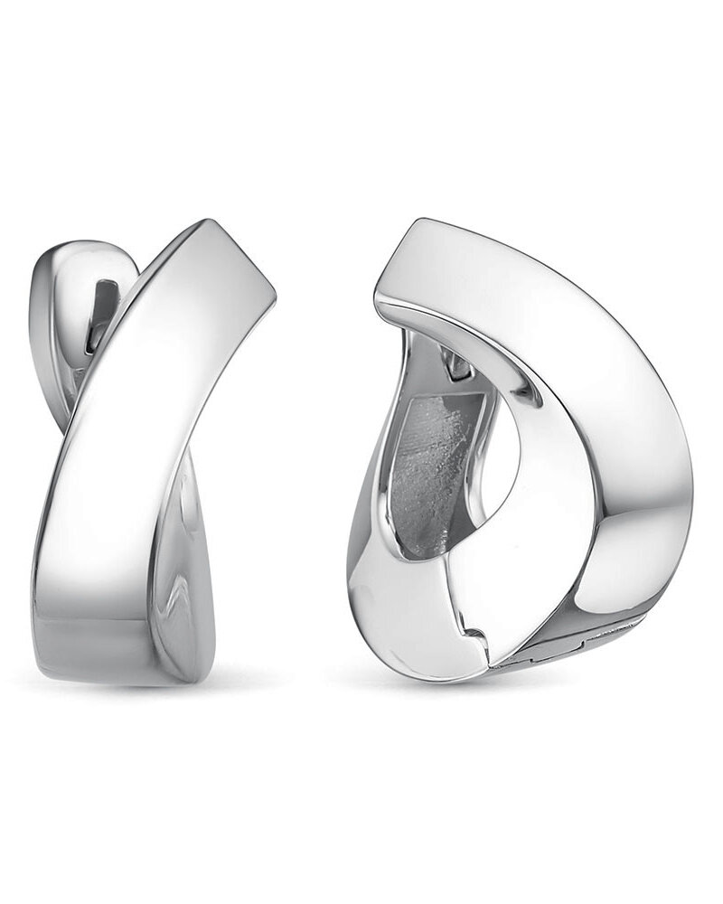 Серьги двусторонние, серебро, 925 проба, родирование
