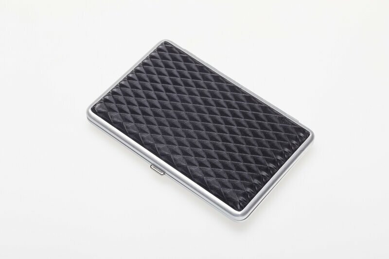 Портсигар S.Quire, нержавеющая сталь, искусственная кожа, цвет чёрный (340023-82)