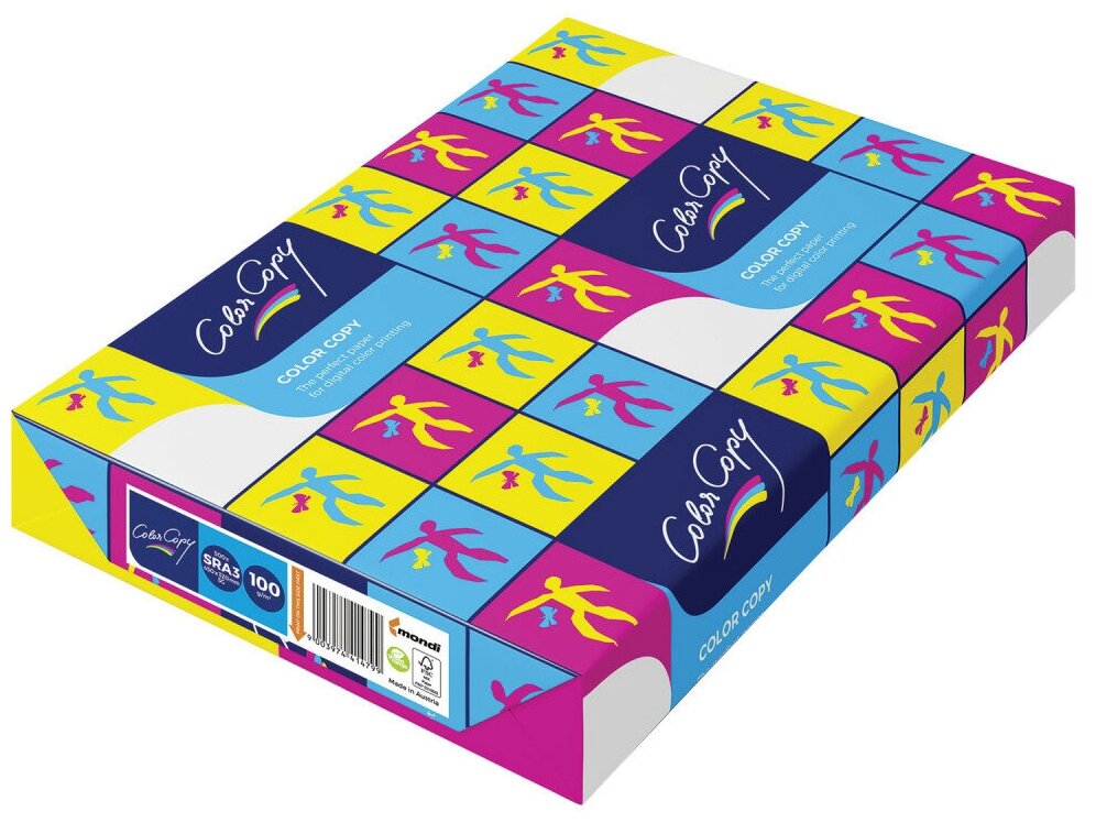 Бумага COLOR COPY, большой формат (450х320мм), SRА3, 120 г/м2, 250 л, для полноцветной лазерной печати, А++, 161% (CIE)