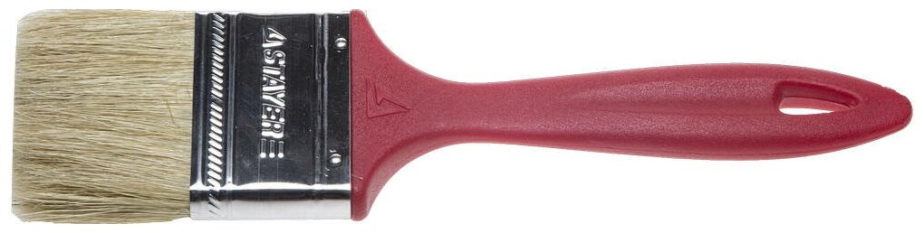 Плоская кисть STAYER UNIVERSAL-EURO 75мм, натуральная щетина, пластмассовая ручка 0108-75