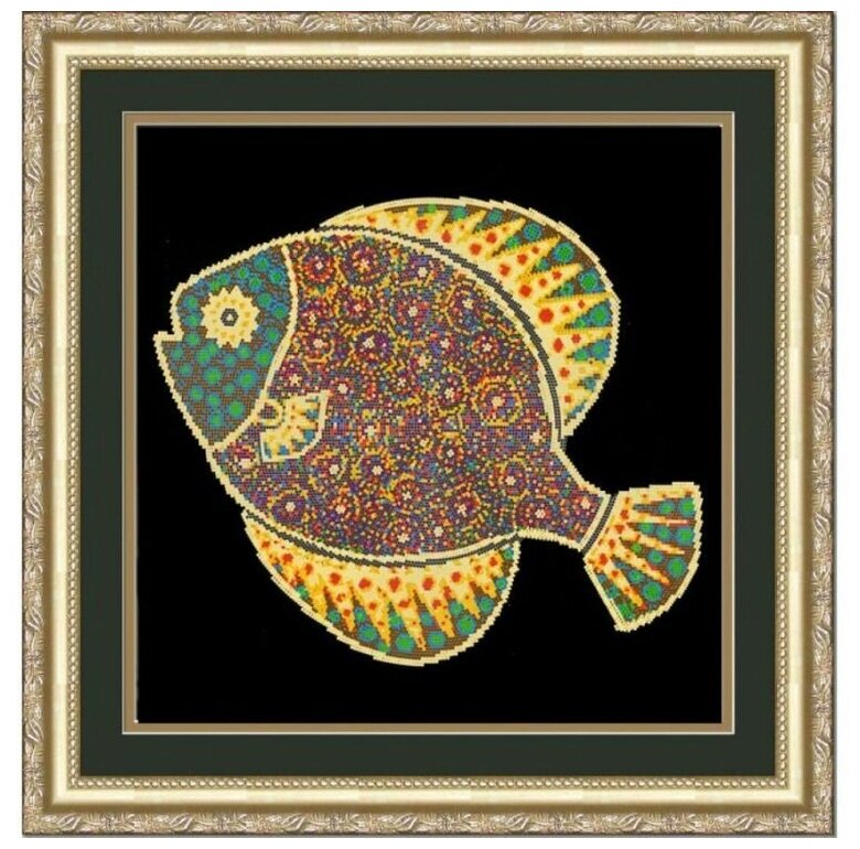 Рисунок на ткани Конёк "Рыбка (круговая техника)", 40x40 см