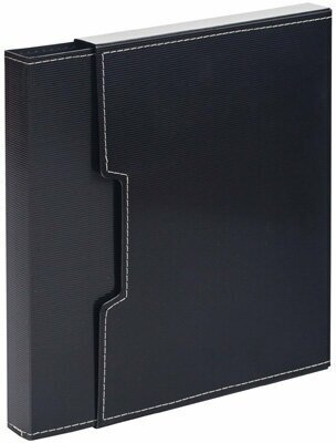 Папка файловая в пластиковом боксе на 80 файлов черная, 271371