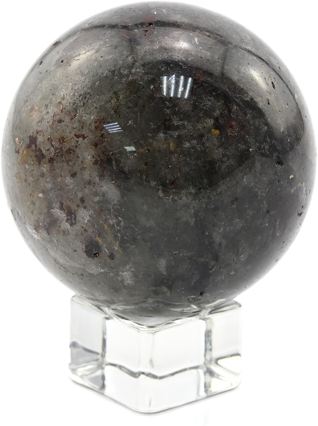 Шар из кварца с фантомоми хлорита, диаметр 57мм .