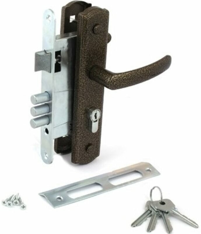 AVERS Замок врезной ЗВ4-1-8 бронза 20746 для стальных дверей и конструкций серии