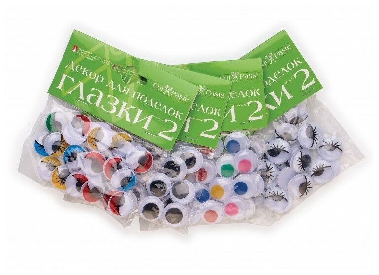 Декоративные элементы «глазки-2», 4 вида. Цена за 1 набор