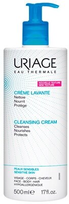 Uriage (Урьяж) Очищающий пенящийся крем для чувствительной кожи взрослых и детей 500 мл