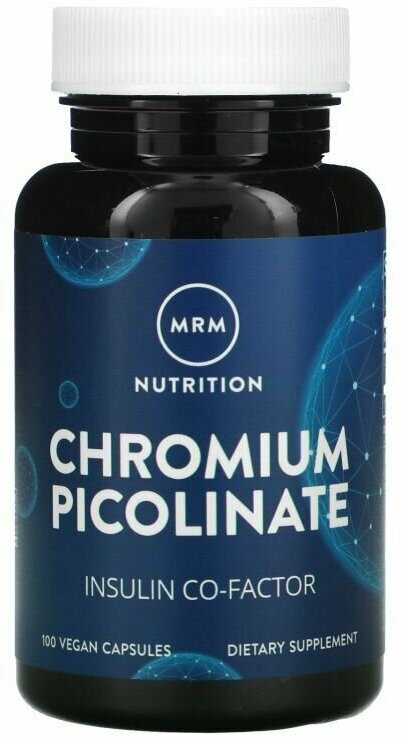 MRM, Пиколинат хрома 200мкг, высокая эффективность, 100 капсул