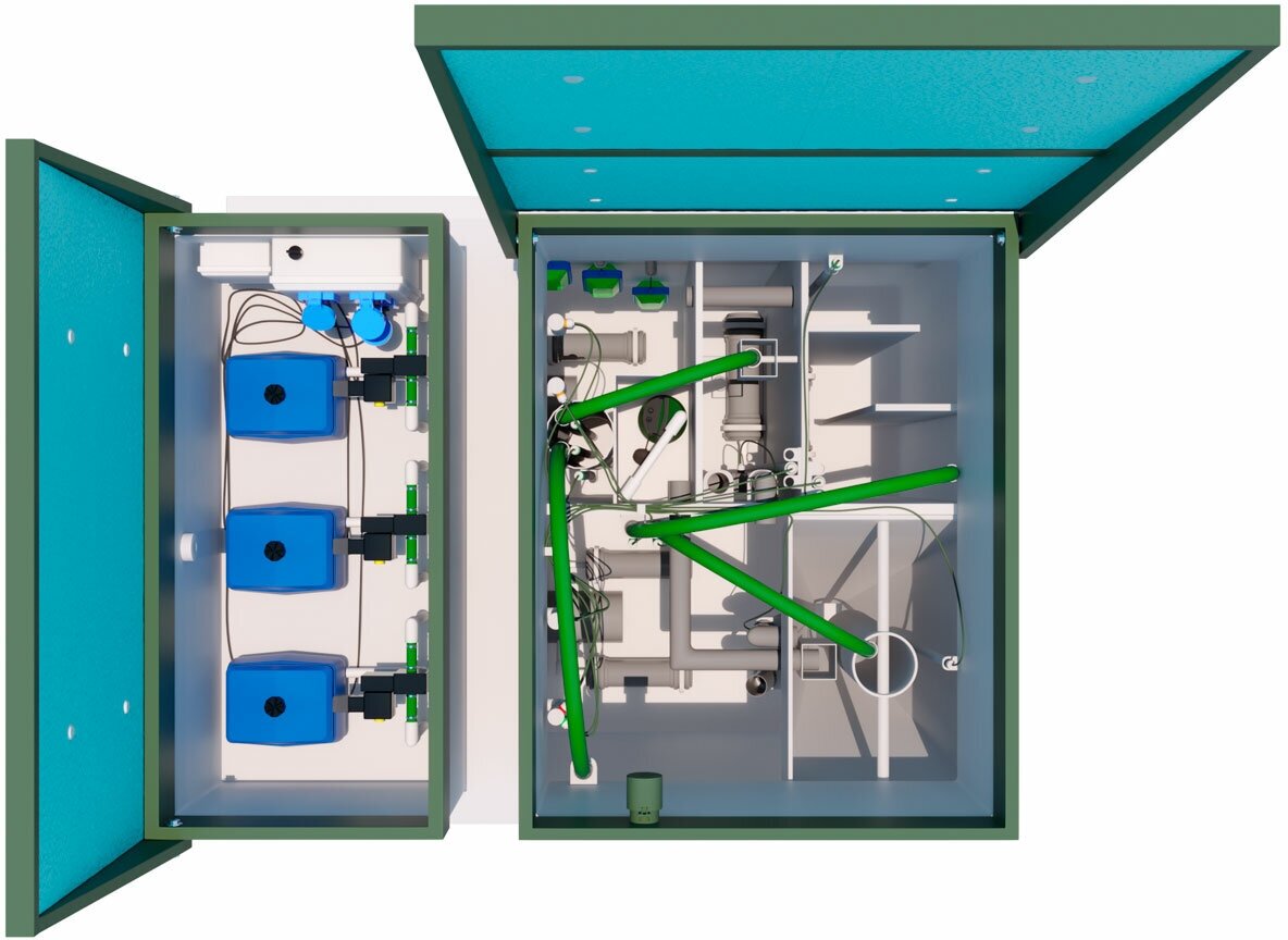 Септик Топас Топаэро Лонг, вертикальный, 2800x2160x2200мм, залповый сброс 1300л