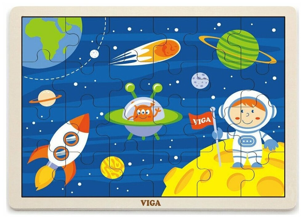 Пазл Viga Космос, 24 детали, в пленке 51461