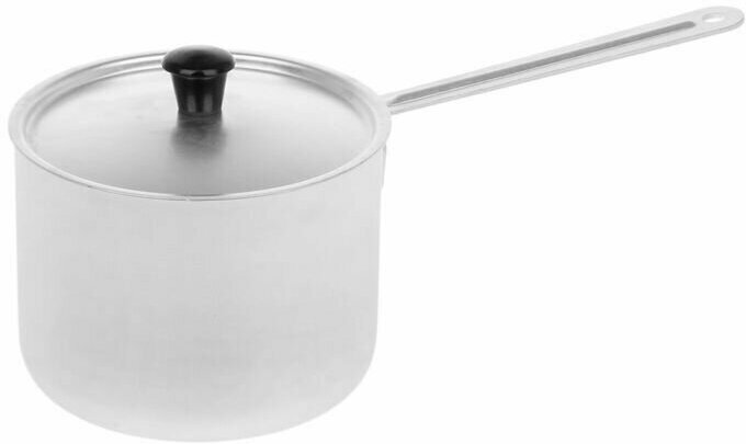 Ковш, 500 мл, ковш алюминиевый кухонный, металлическая ручка, металлическая крышка