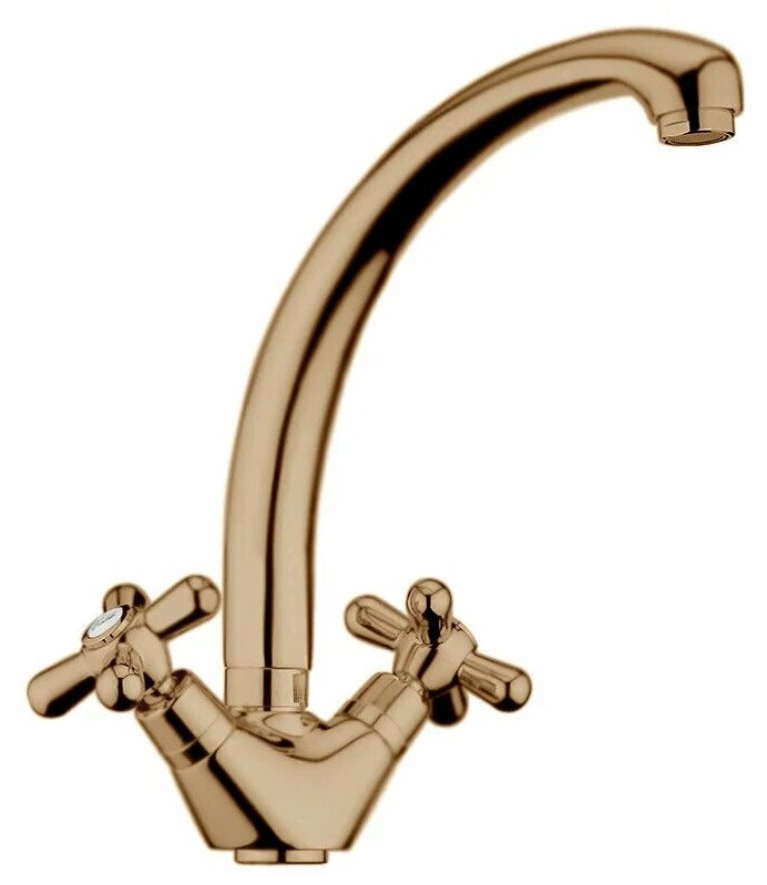 Смеситель для кухни Armony AM780302065, латунь, bronze, двухрычажный, Webert, Италия