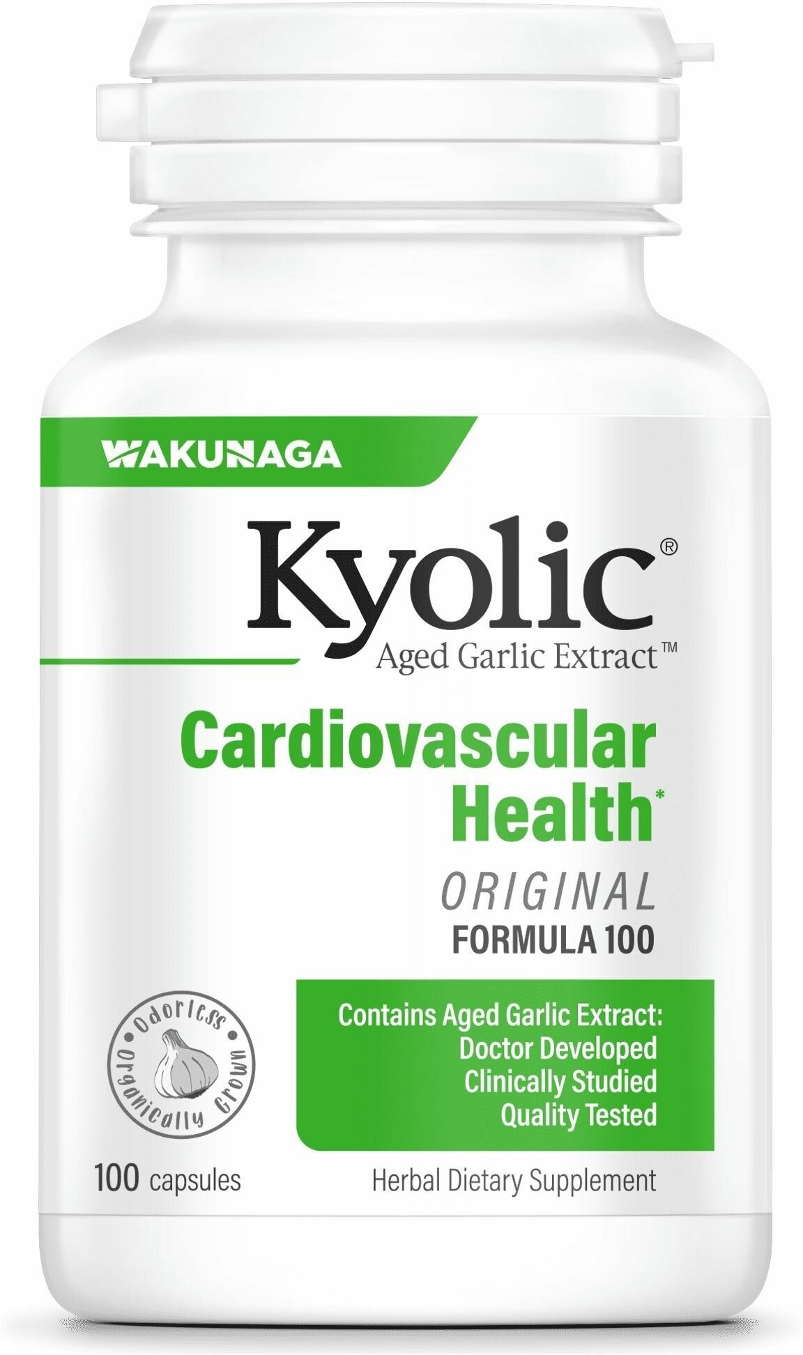 Kyolic, Экстракт чеснока, поддержка сердечно-сосудистой системы, cardiovascular health, 100 капсул