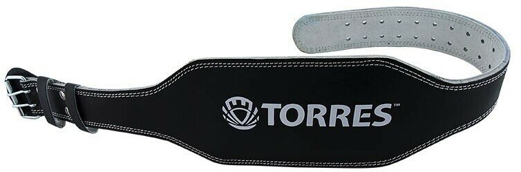 Пояс тяжелоатлетический TORRES арт. PRL619018XXL, р. XXL (140 см), ширина 15 см, натуральная прессованная кожа, черный
