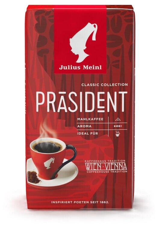 Кофе Julius Meinl Президент молотый, 500гр (89) 1289985