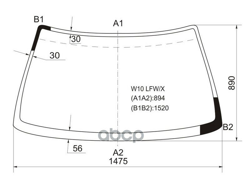 Стекло лобовое Nissan Primera 90-96 / Avenir 90-99 XYG арт. W10 LFW/X