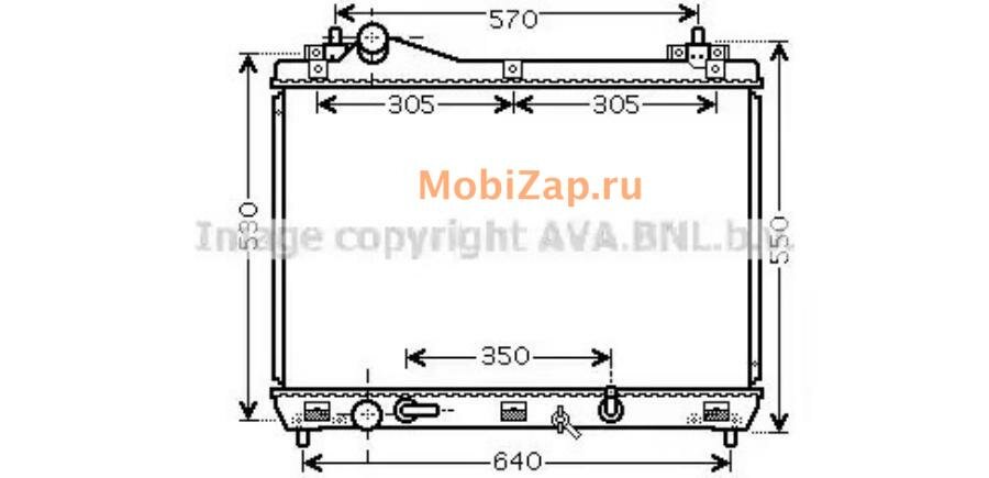 Радиатор системы охлаждения SUZUKI GRAND VITARA II 2.0 (05>) Ava арт. SZ2105