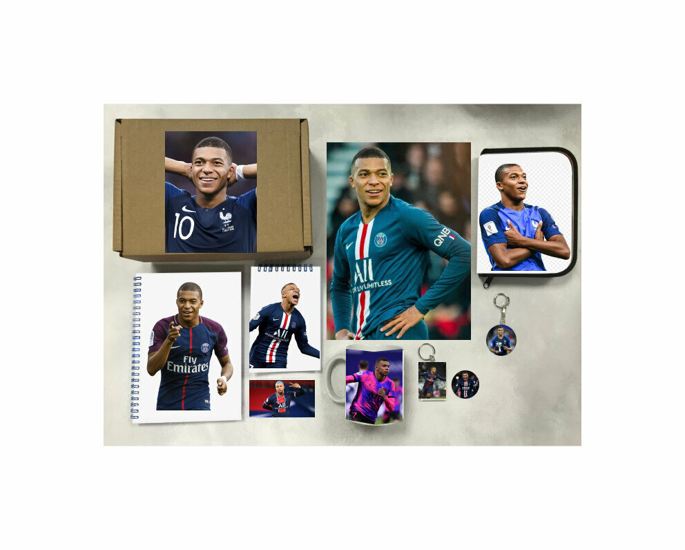 Бокс GOODbrelok принт "Килиан Мбаппе, Kylian Mbappe" - KM0009