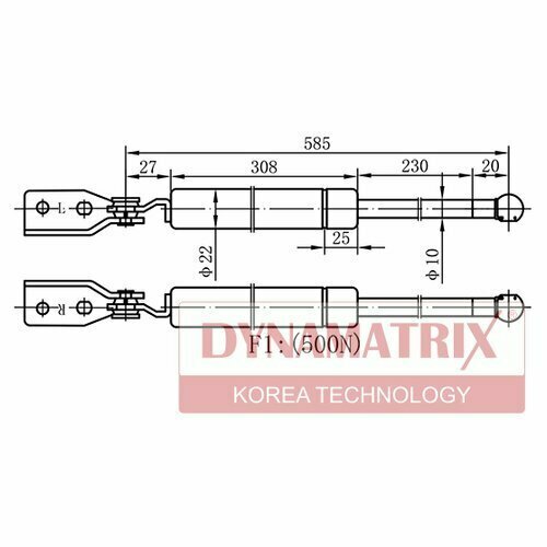 Амортизатор багажника Dynamatrix-Korea DGS015058 для Mazda 626 V