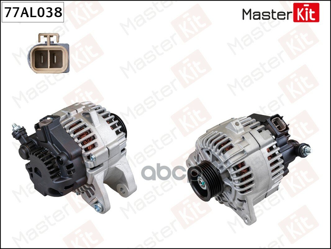 77AL038 генератор HYUNDAI SANTA FE 2.7 (14V 120A) MasterKit арт. 77AL038