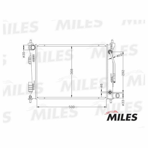 Основной радиатор (двигателя) MILES ACRB027 для Hyundai Accent IV, i20; Kia Rio III