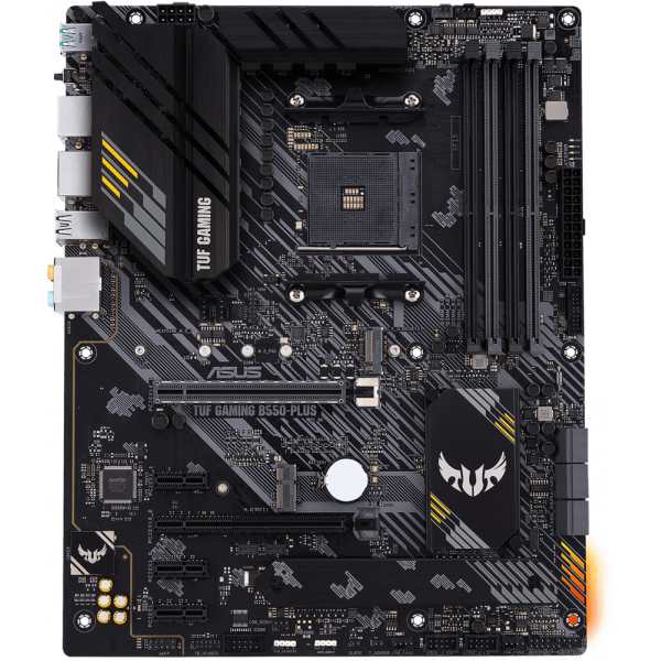 Материнская плата ASUS TUF GAMING B550-PLUS, AM4, AMD B550, 4xDDR4, 6xSATA, 2xM.2, 1xPCIe 4.0 x16, 1xPCIe 3.0 x16, 3xPCIe x1, 1xHDMI, 1xDP, 1x 2.5Gb L