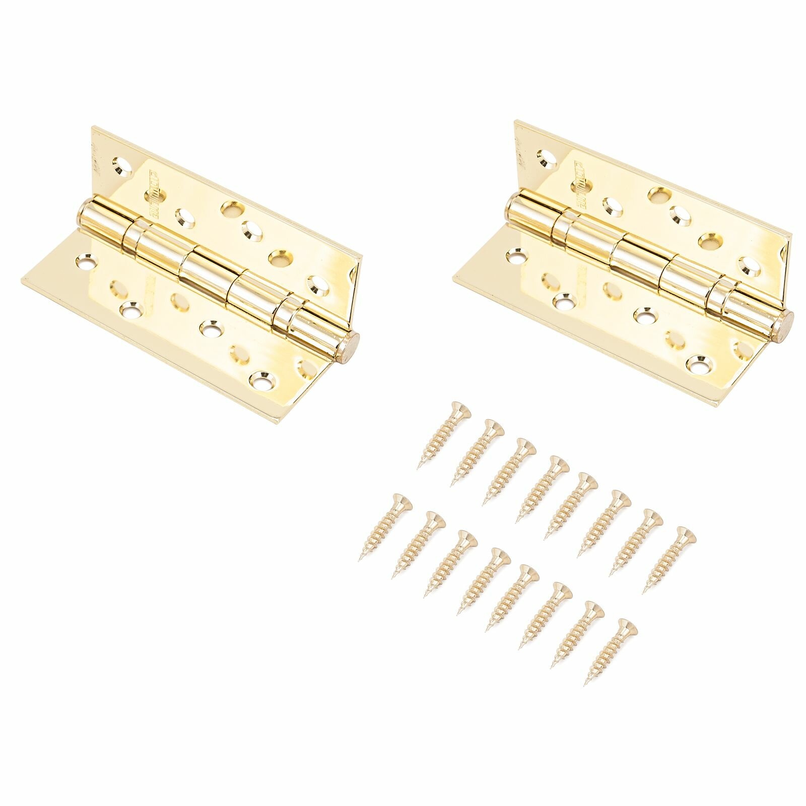 Петля дверная (2 штуки) универсальная аллюр 2043 (101х76) 2BB-FHP BP, цвет золото