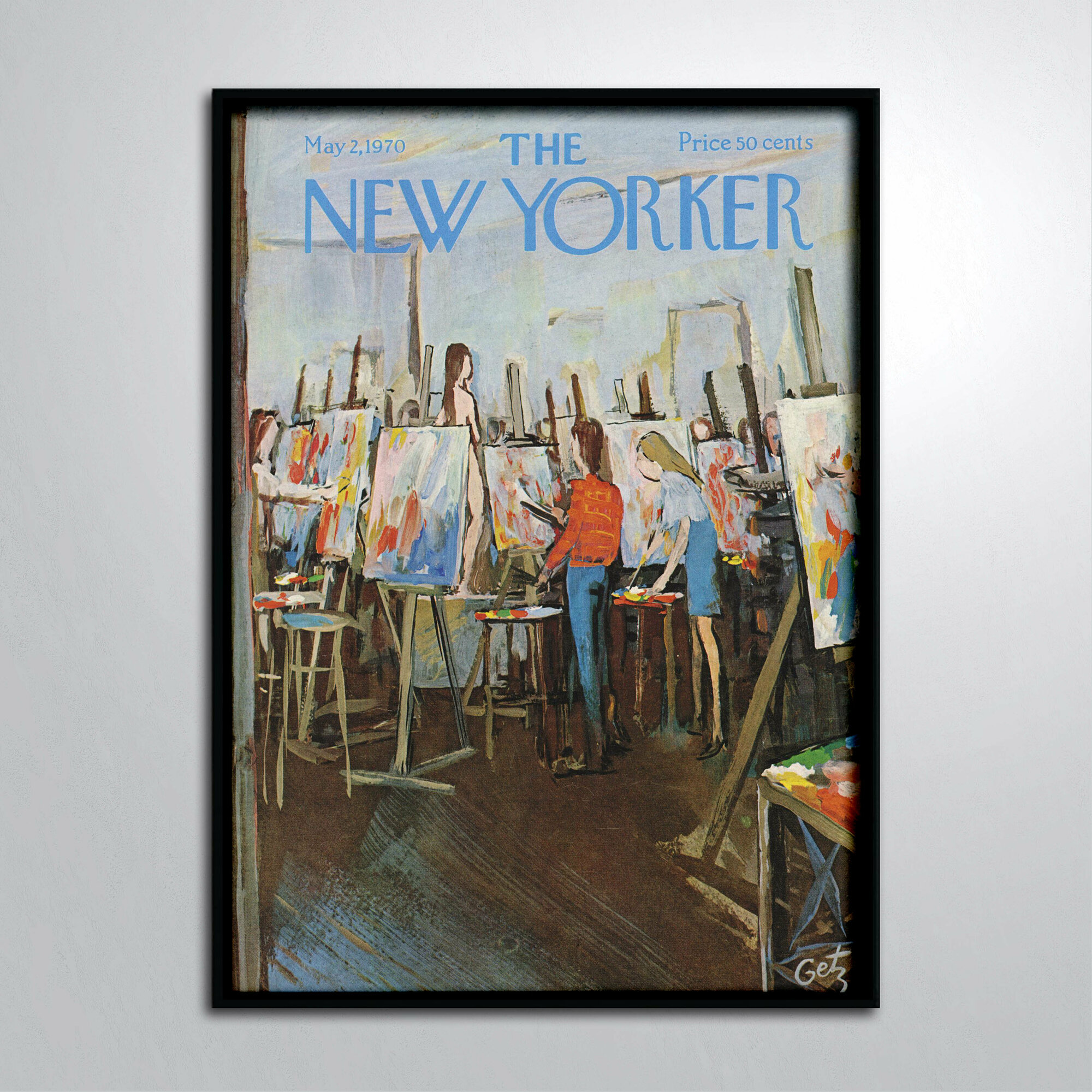 Постер без рамы/Постер для интерьера/Плакат Винтажный Журнал Нью Йоркер The NEW YORKER 2 май 1970 г