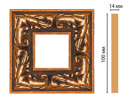 Вставка Цветная Decomaster 157-2-1223 В100хШ100хШ14 мм / Декомастер.