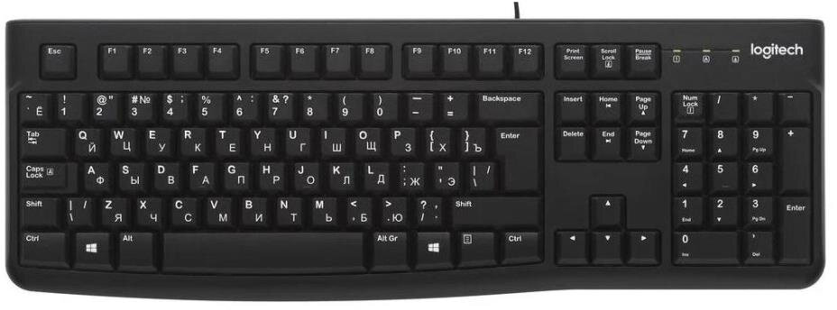 Клавиатура проводная компьютерная K120 черный USB