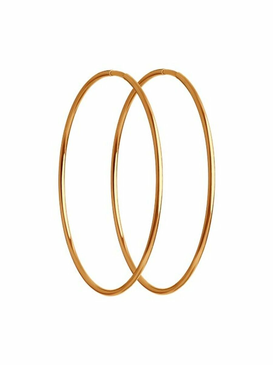 Серьги конго, красное золото, 375 проба