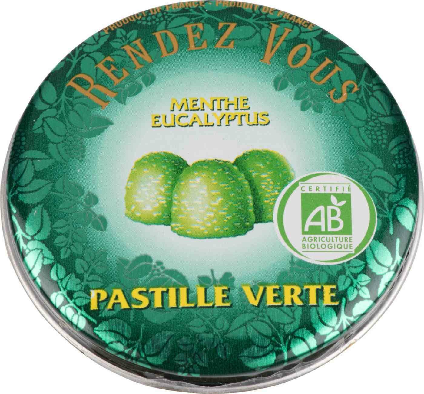 Леденцы со вкусом мяты и эвкалипта 32г Rendez Vous Green Gumorops Франция