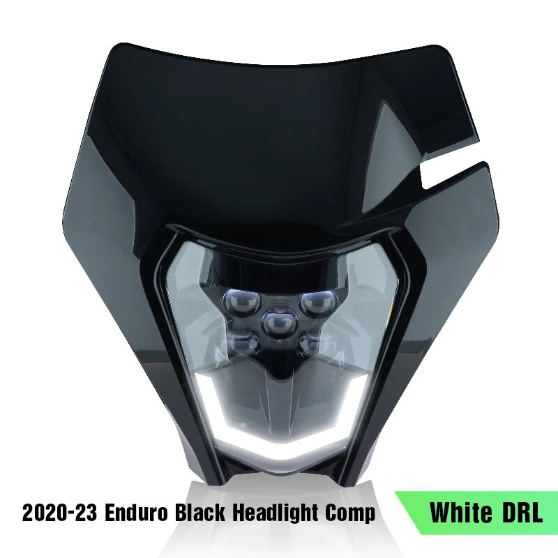 Фара для мотоцикла PowerZone, головная лампа, головная лампа для KTM EXC SXF MX внедорожного велосипеда, черная фара для эндуро Черный, Black Headlight