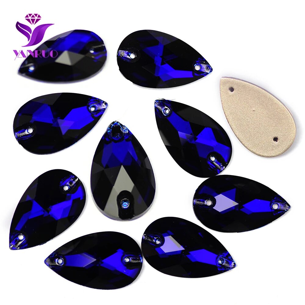 Кристаллы YANRUO 13x22mm, фиолетовый, 36шт