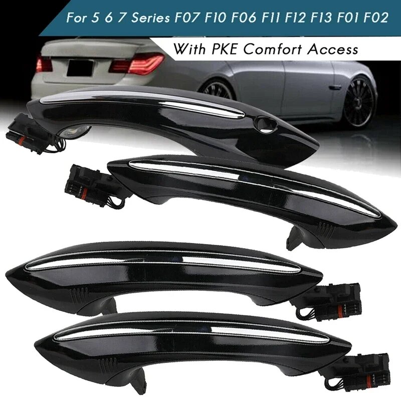 4 шт. дверные ручки для BMW 5 6 7 F01-F13, черные