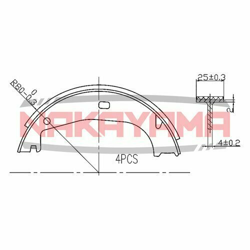 Колодки тормозные барабанные Nakayama HS7156NY