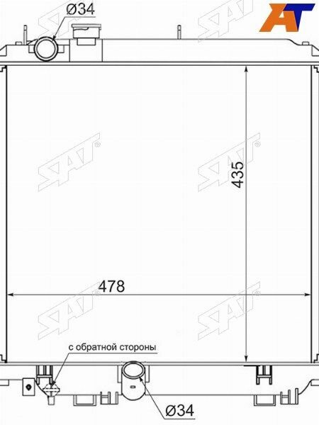 . SAT Радиатор охлаждения двигателя для Toyota Dyna 99-11 / ToyoAce 99-16