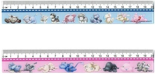 Action! BNF-AAR20 Линейка tatty teddy & blue nose friends, пластиковая, с рисунком, 20см, пакет c е/п, 2 диз. action!