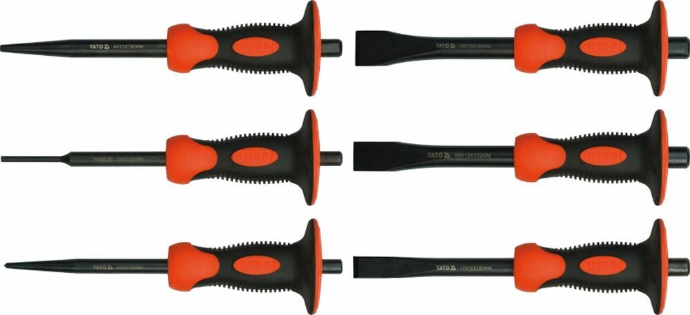 Зубила и пробойники набор 6шт. YT-4710