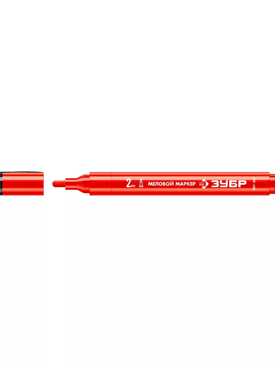 ЗУБР Меловой маркер ММ-400 2 мм. красный 06332-3