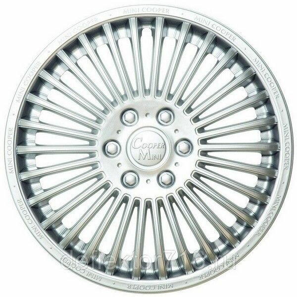 Колпак колеса декоративный R-14 Мини-Купер серебр.