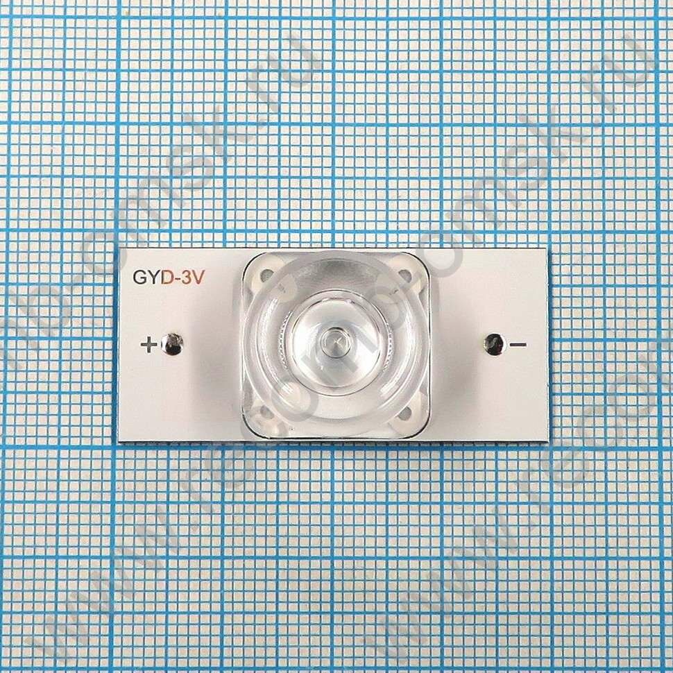 Светодиод 3V на плате с маленькой линзой (Светодиод для ремонта подсветки телевизора, алюминий)