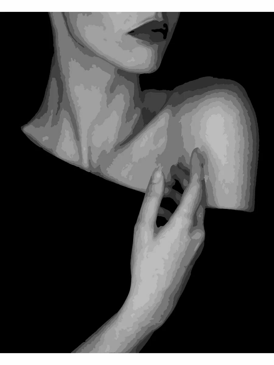 Картина "Страсть. Пара. Любовь. Отношения. Эстет.", по номерам, холст на подрамнике, 40x50 см